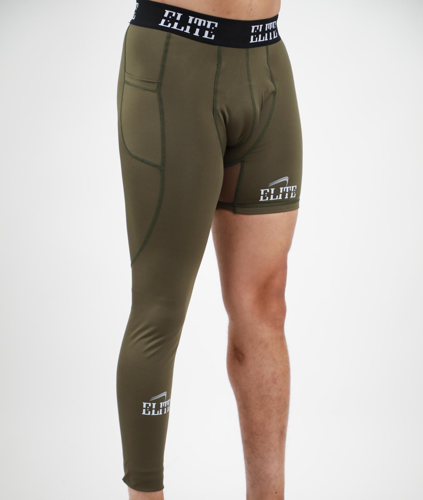 Elite One Legged Tights - Olive – ELITE BY ECW - Team Sports