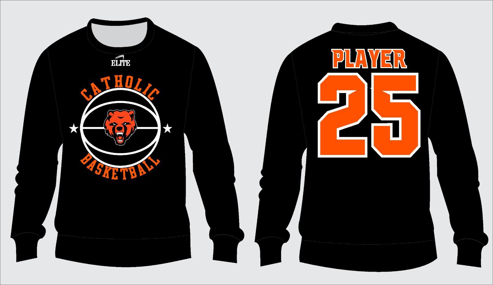 Catholic High Bears Basketball Crewneck - Black ( Bear Logo ) – ELITE ...